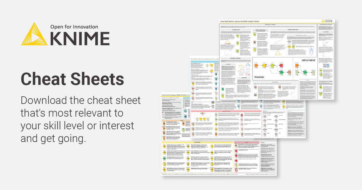 How To Learn Data Science And Ai With Knime Cheat Sheets Knime 2512