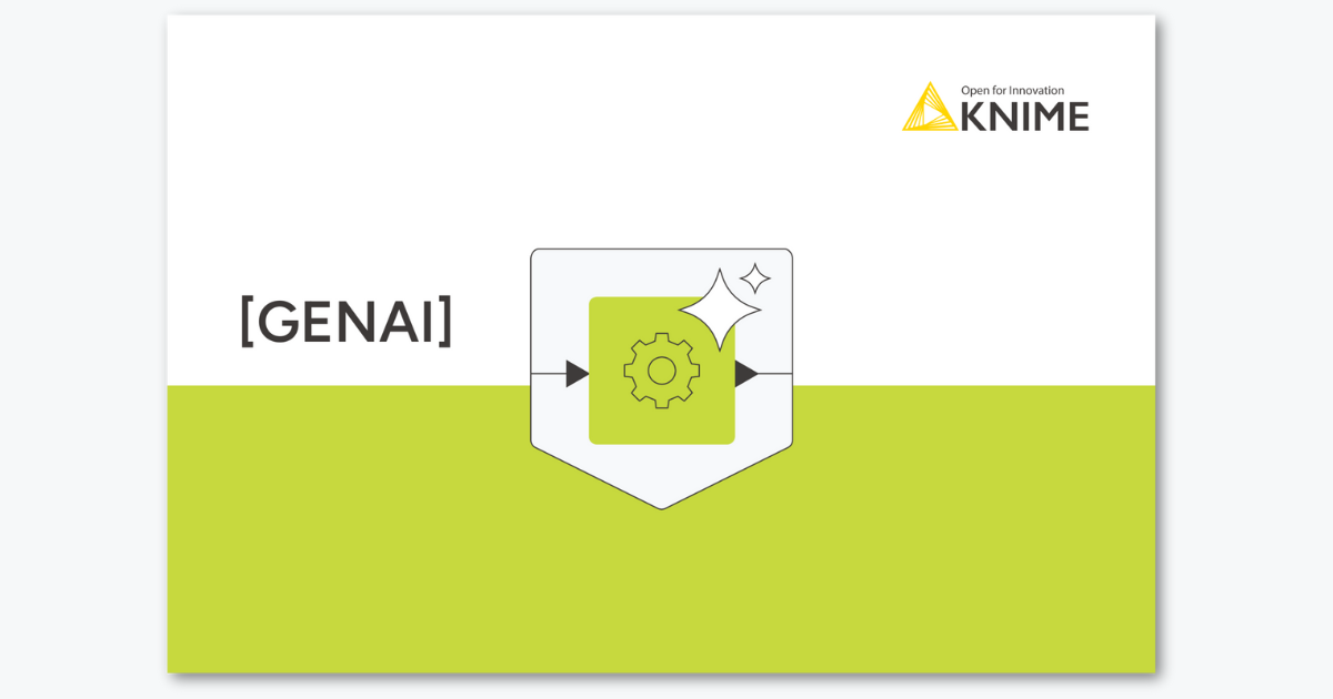 GenAI & Data Workflows – Getting Started | KNIME